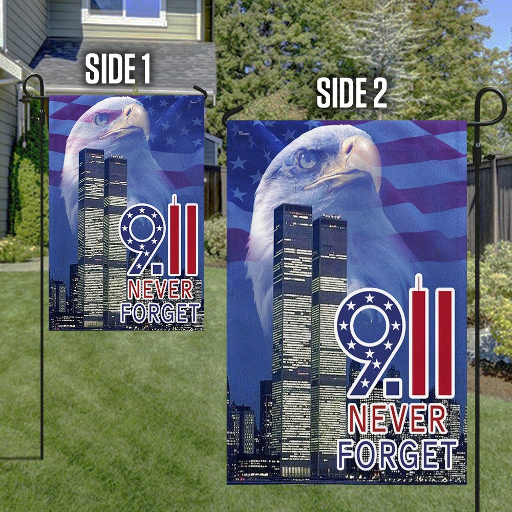 9/11 Flag, Never Forget 911, Eagle Flag, Twin Towers 2001 LNT250F - Flagwix