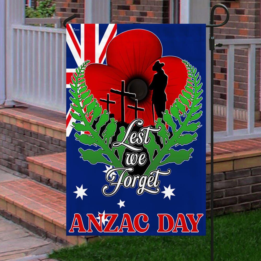 Anzac Day, Remembrance Poppy, Lest We Forget Australian Veteran, Australian Flag TPT711F – Flagwix