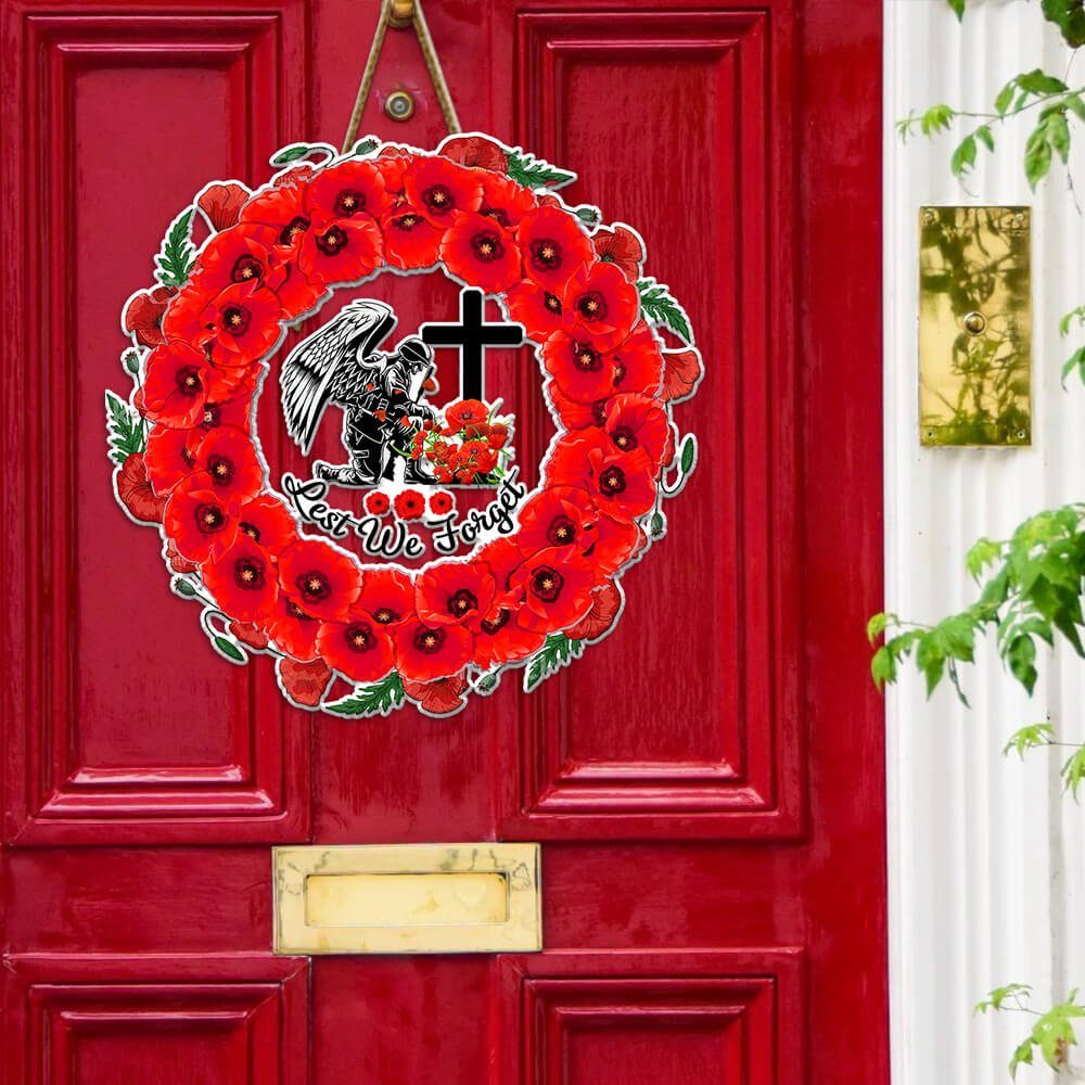 Anzac Day. Lest We Forget Door Sign Veteran Day Custom Wooden Sign ...