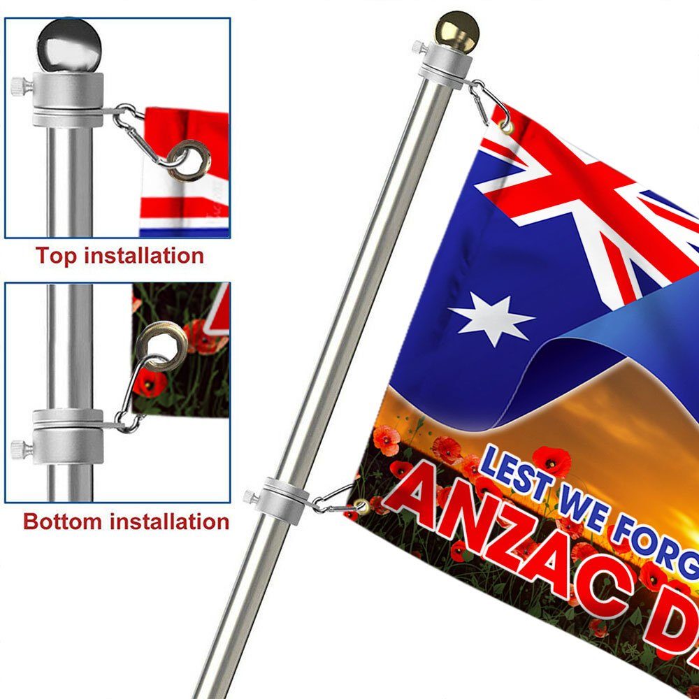 ANZAC Day Australia Grommet Flag Lest We Forget TQN1084GF - Flagwix