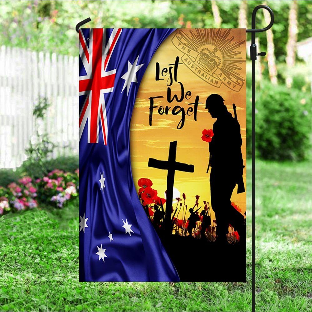 Anzac Day Lest We Forget Flag History LNT50F - Flagwix