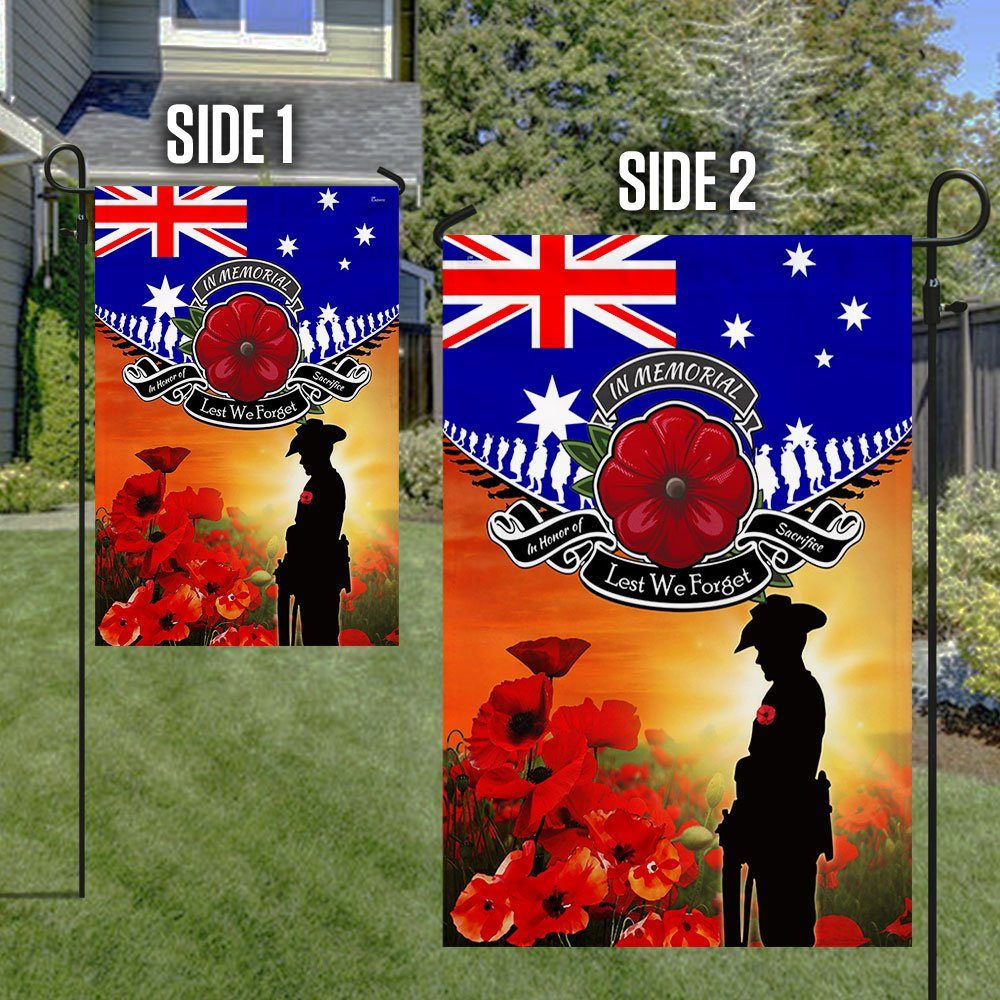 Anzac Day Lest We Forget Veteran Australian Flag TPT05F – Flagwix