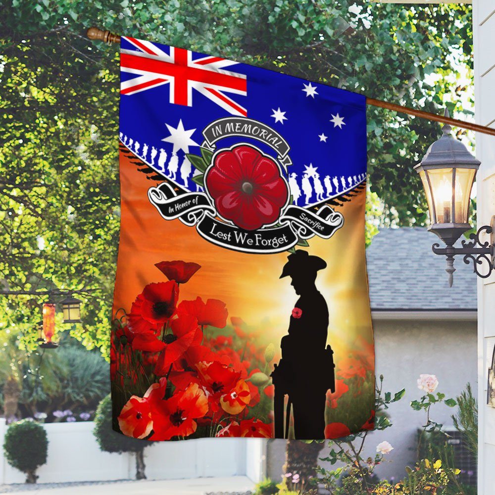 Anzac Day Lest We Forget Veteran Australian Flag TPT05F – Flagwix