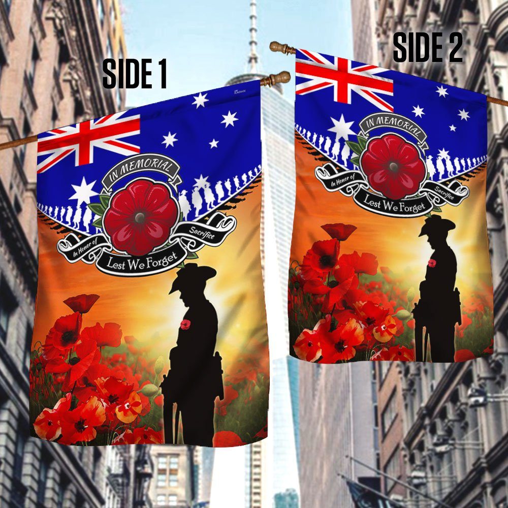 Anzac Day Lest We Forget Veteran Australian Flag TPT05F – Flagwix