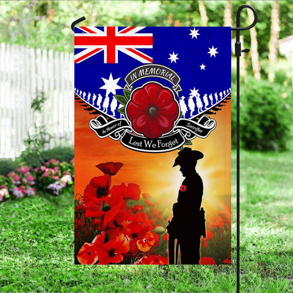 Anzac Day Lest We Forget Veteran Australian Flag TPT05F – Flagwix