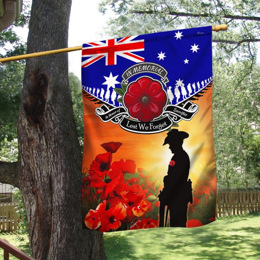 Anzac Day Lest We Forget Veteran Australian Flag TPT05F – Flagwix