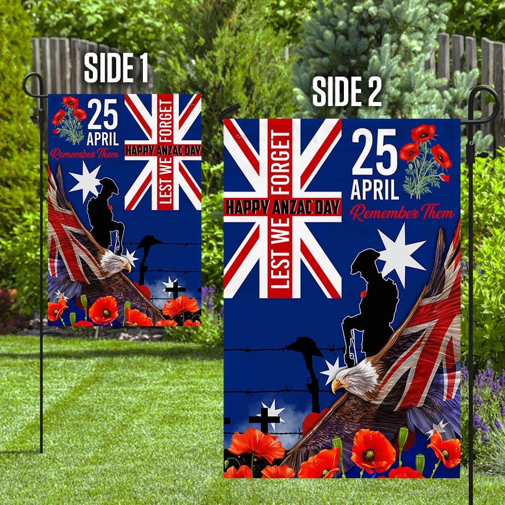Anzac Day Veteran Eagle Australia Flag Remember Them Happy Anzac Day ...