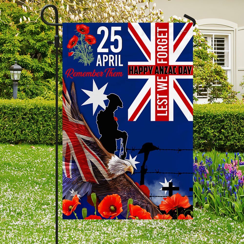 Anzac Day Veteran Eagle Australia Flag Remember Them Happy Anzac Day ...