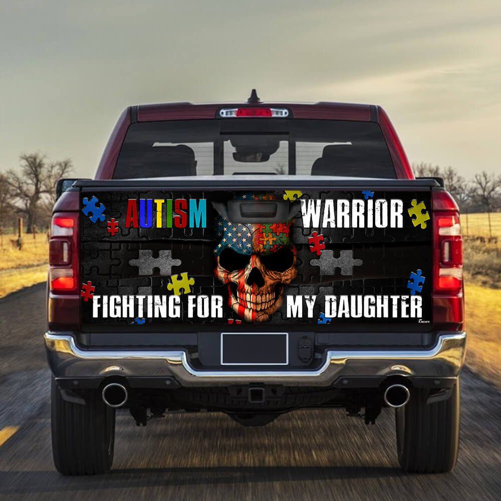 Autism Awareness Warrior For Daughter Truck Tailgate Decal Sticker Wrap ...