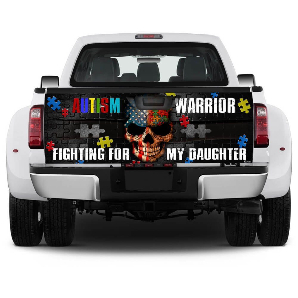 Autism Awareness Warrior For Daughter Truck Tailgate Decal Sticker Wrap ...