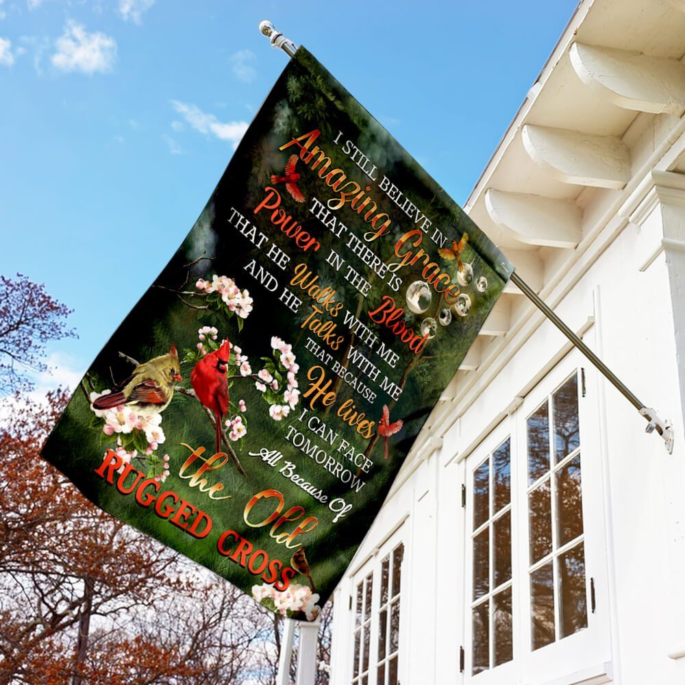 Because He Lives Jesus Cardinal Flag - Flagwix