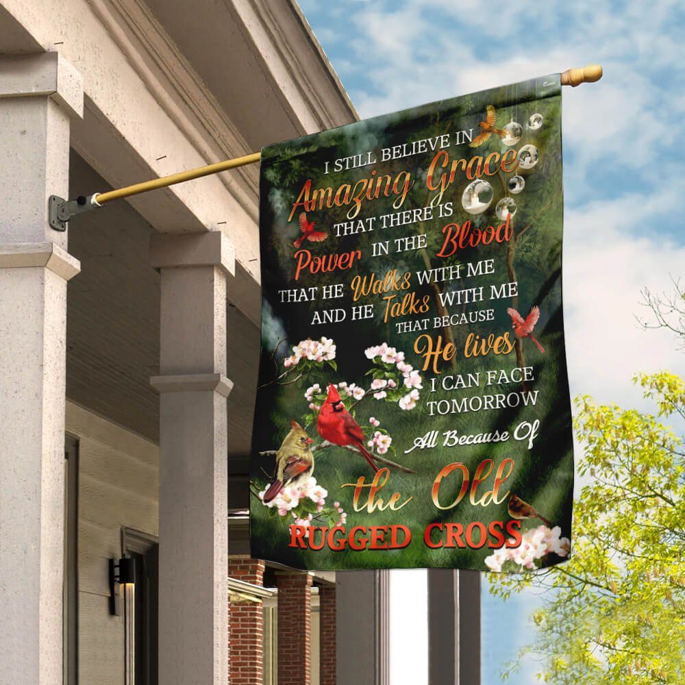 Because He Lives Jesus Cardinal Flag - Flagwix