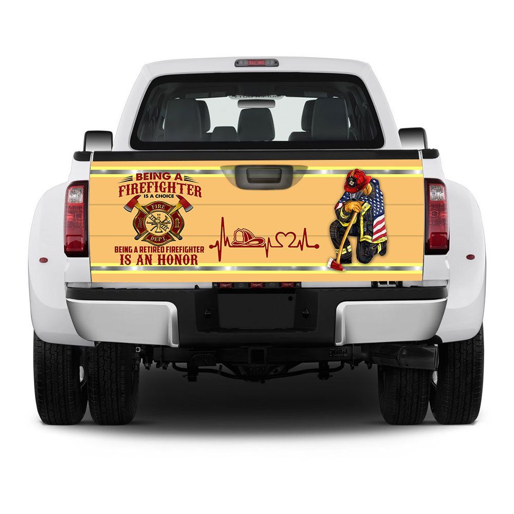Being A Retired Firefighter Is An Honor Truck Tailgate Decal Sticker ...