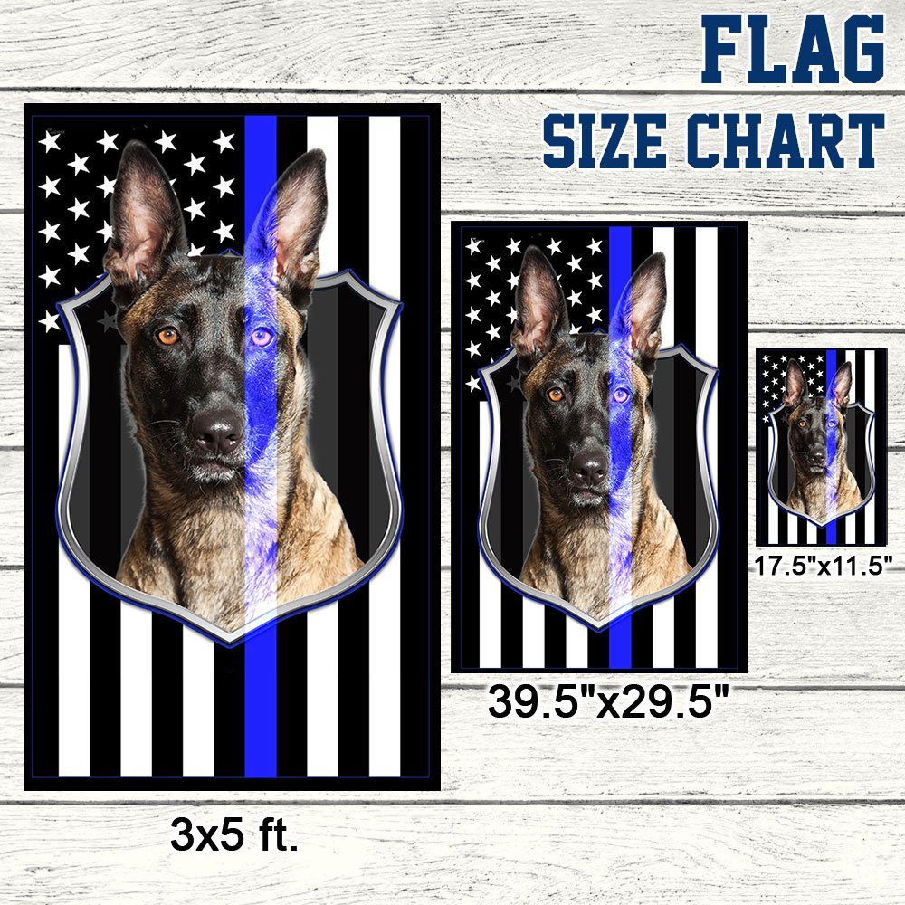 Belgian Malinois Flag Police Dog K9 BNN112F - Flagwix