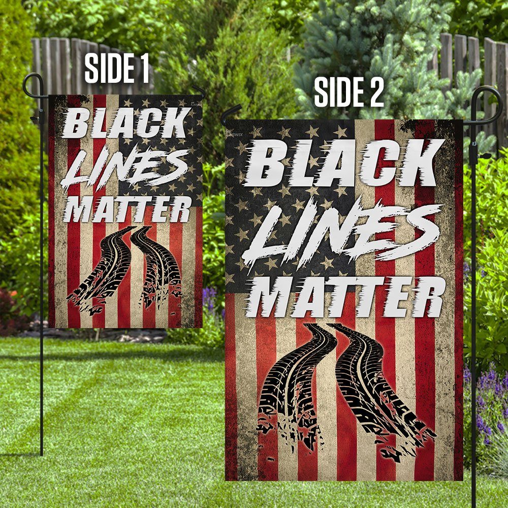 Black Lines Matter Racing American Flag – Flagwix