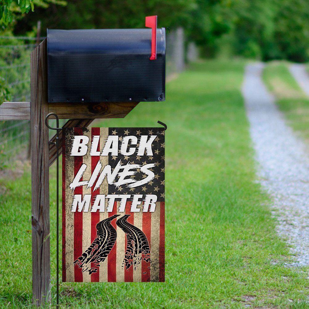 Black Lines Matter Racing American Flag – Flagwix