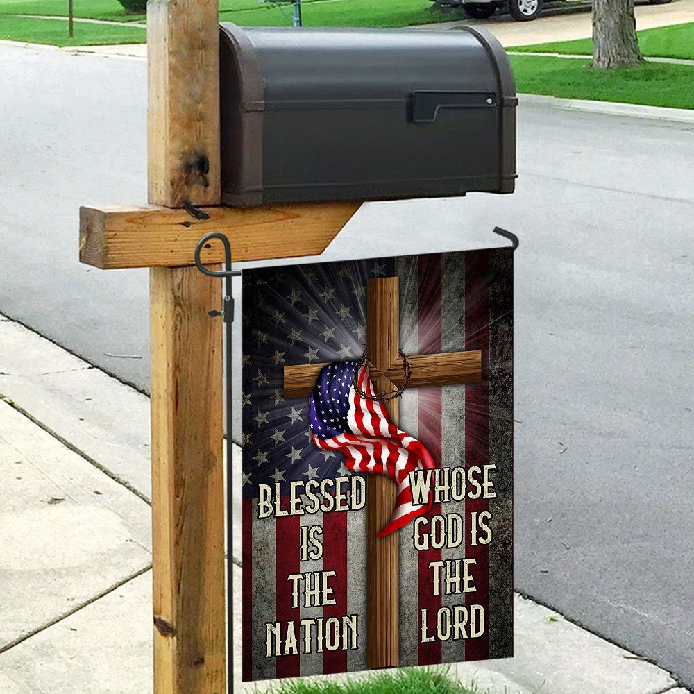 Blessed Is The Nation Whose God Is The Lord Flag - Flagwix