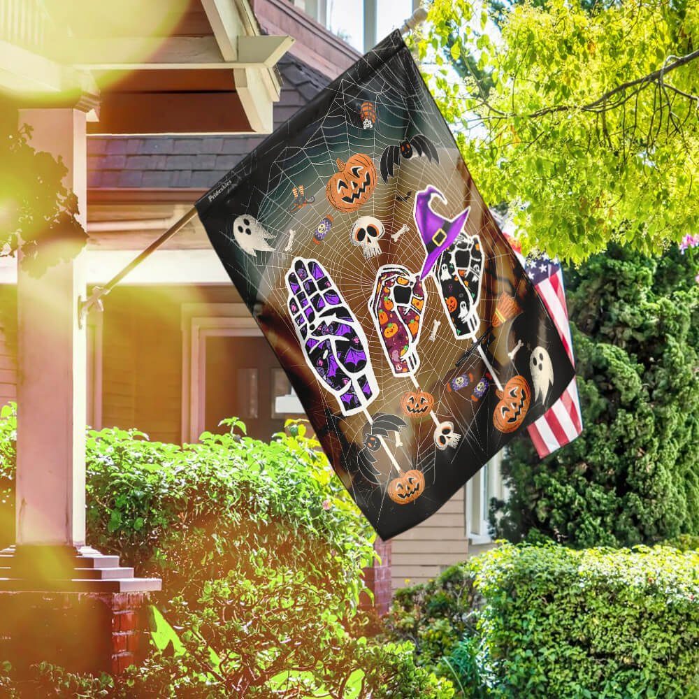 Boo Sign Language Halloween Flag - Flagwix