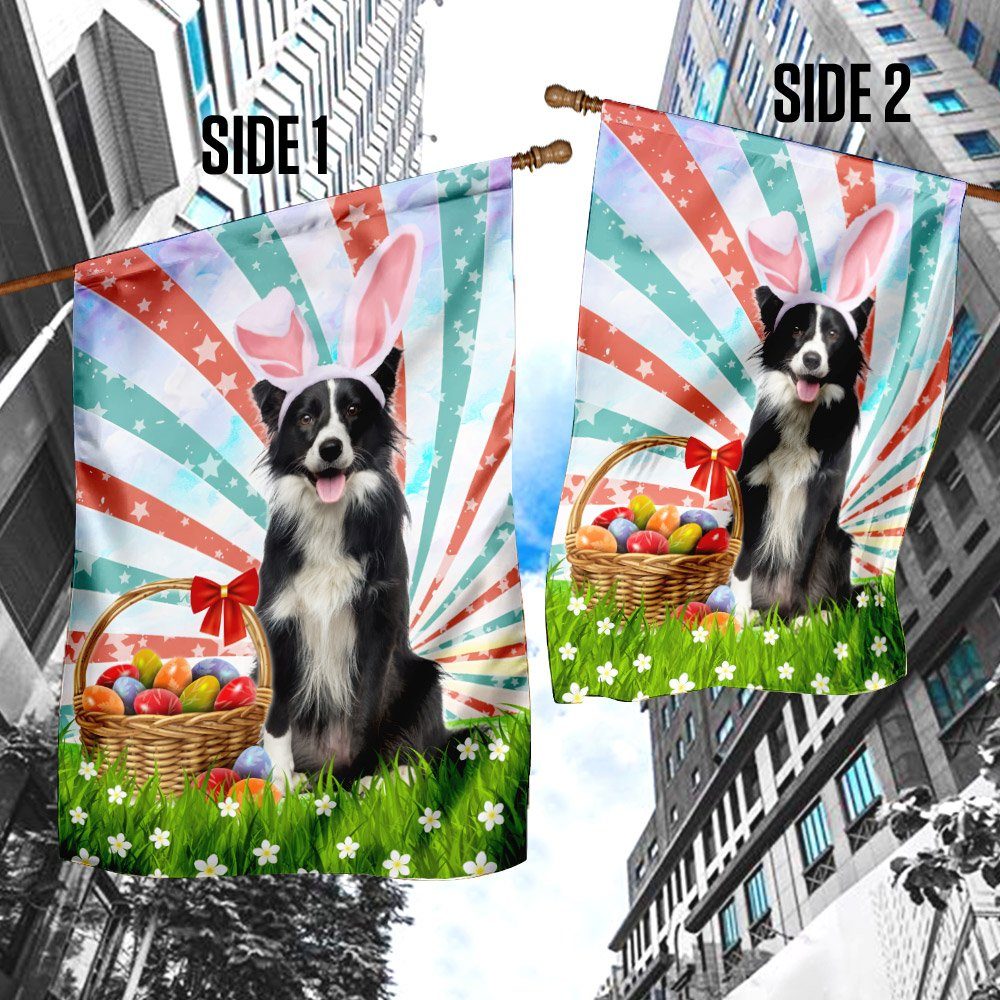 Border Collie Easter American Flag - Flagwix