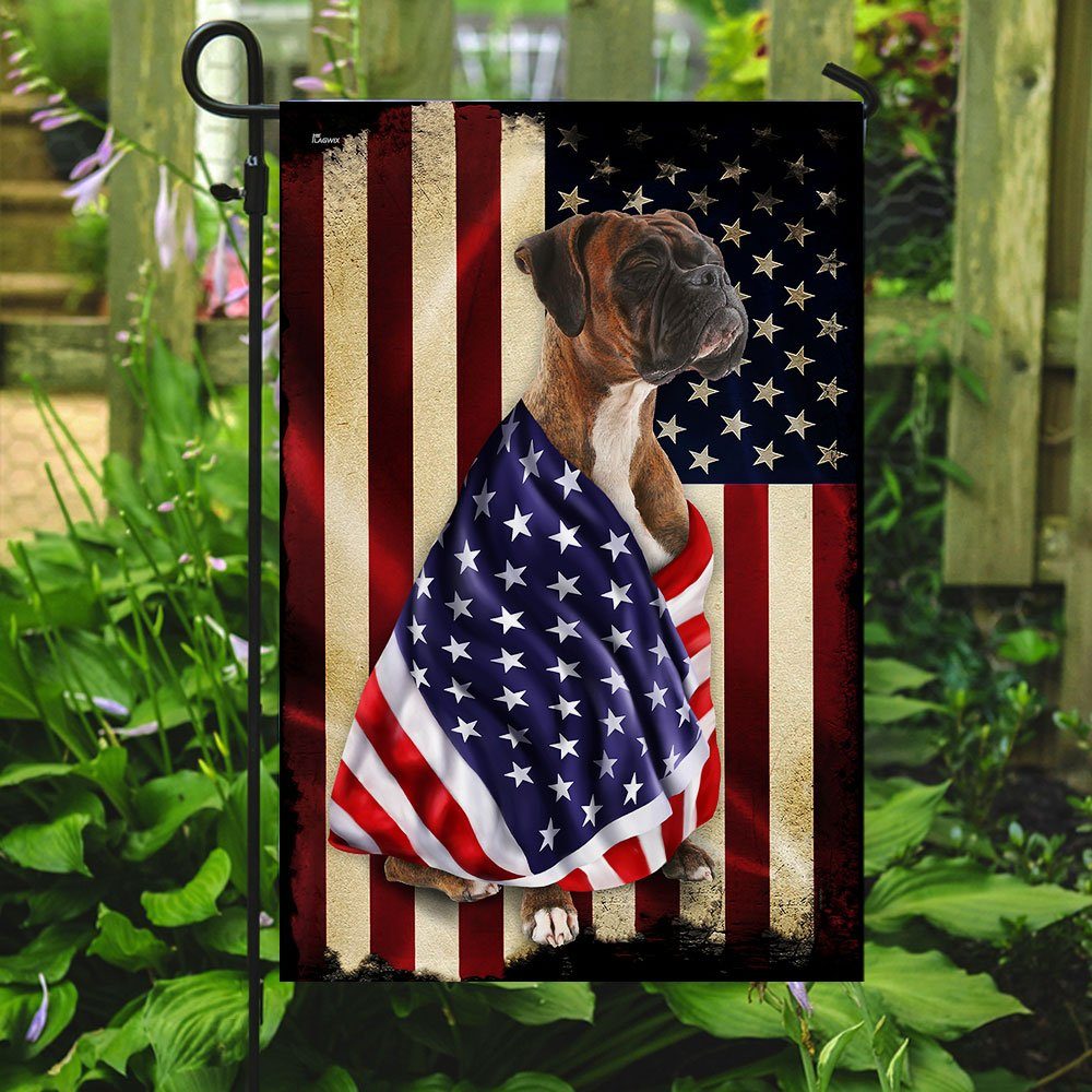 Brindle Boxer American Patriot Flag - Flagwix