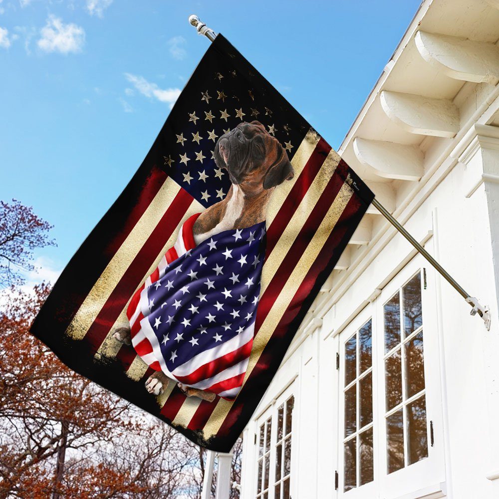 Brindle Boxer American Patriot Flag - Flagwix