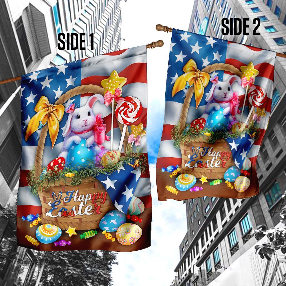 Bunny Happy Easter Flag – Flagwix