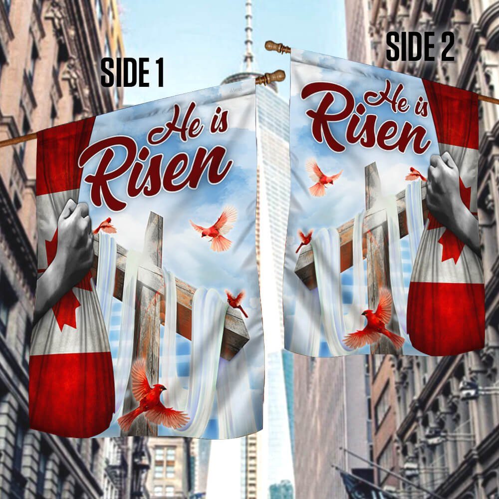 Canadian Jesus Flag He Is Risen TTV534F - Flagwix