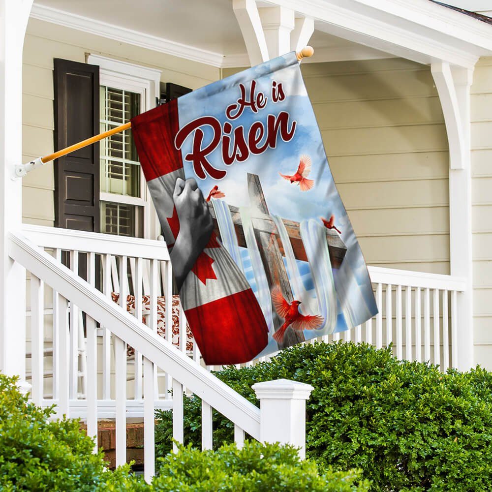 Canadian Jesus Flag He Is Risen TTV534F - Flagwix