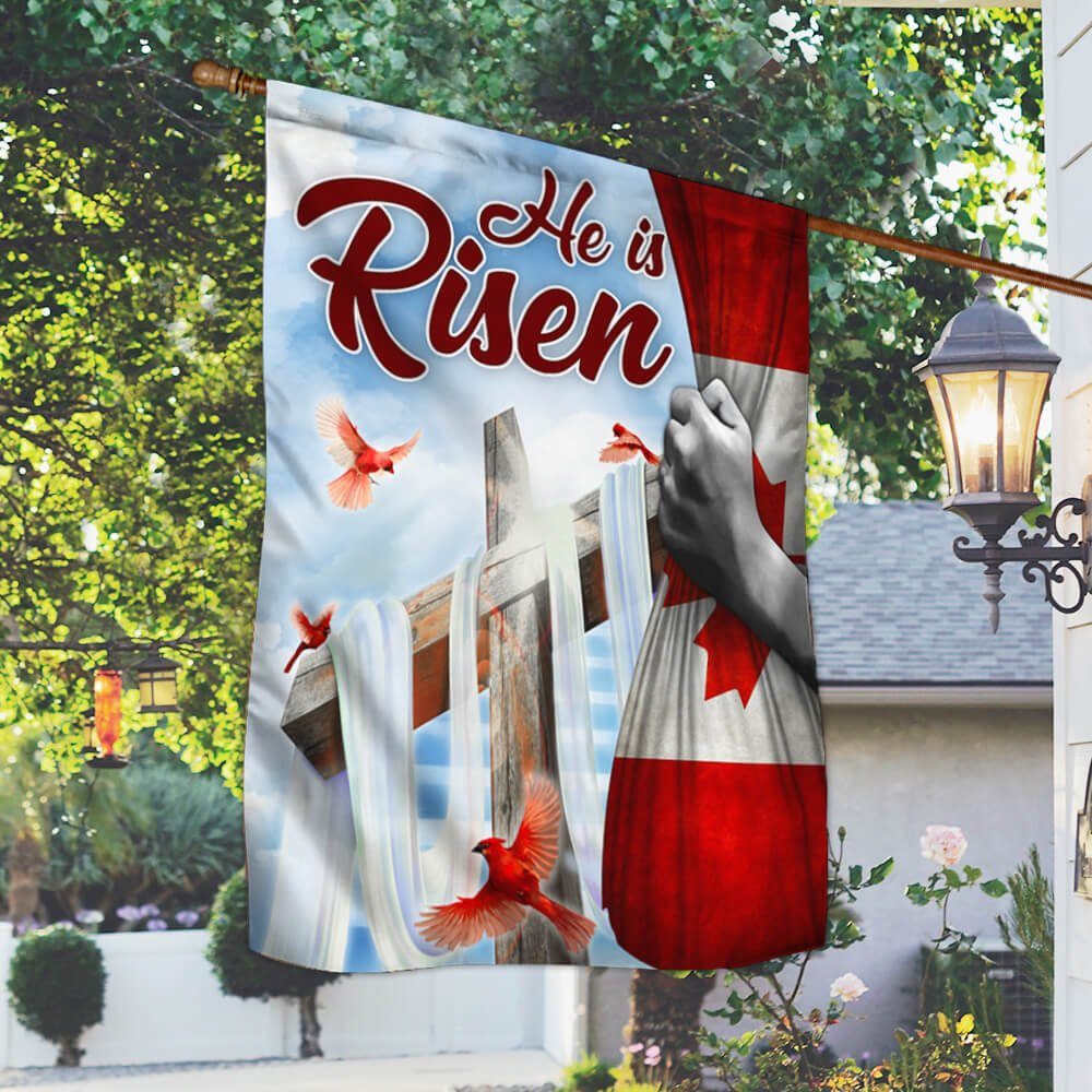 Canadian Jesus Flag He Is Risen TTV534F - Flagwix