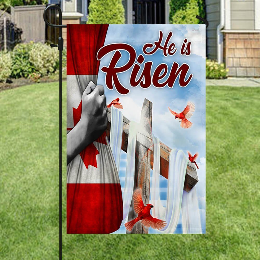 Canadian Jesus Flag He Is Risen TTV534F - Flagwix