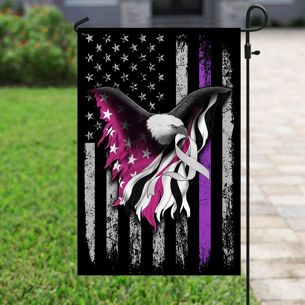 Cancer Ribbons Lung - Pancreatic - Breast Cancer Awareness Flag ...
