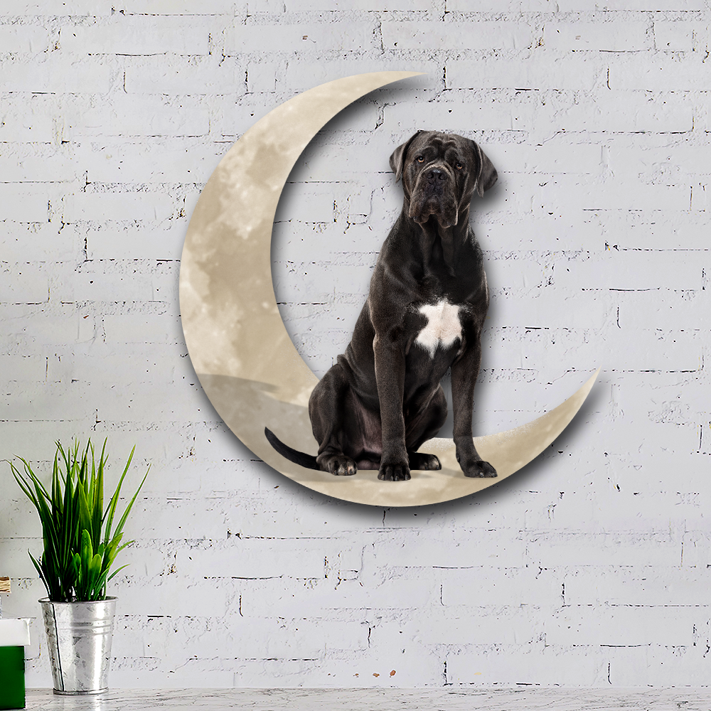 Cane Corso Dog And Moon Hanging Metal Sign QNK879MSv21 – Flagwix