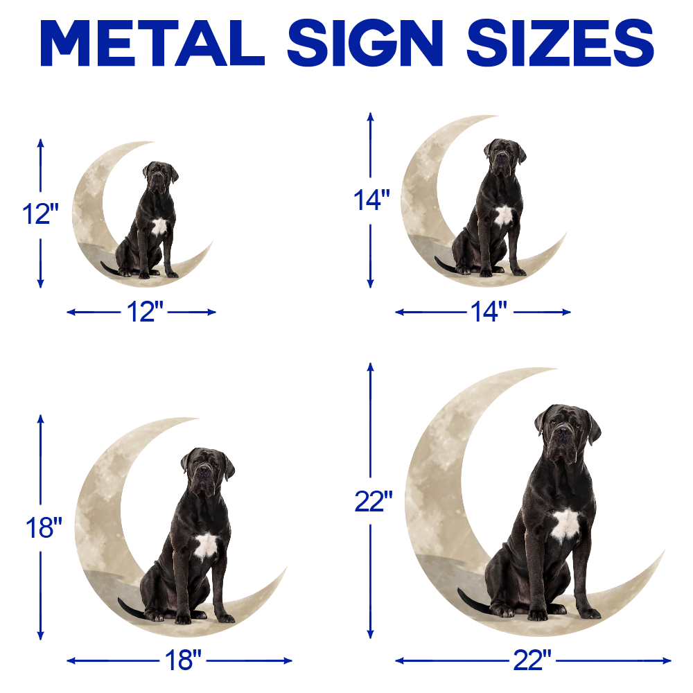 Cane Corso Dog And Moon Hanging Metal Sign QNK879MSv21 – Flagwix