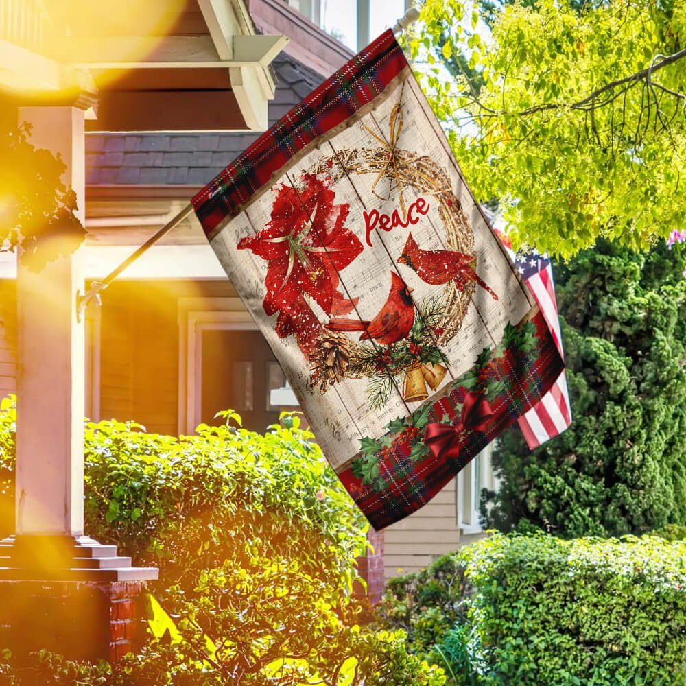 Cardinal Peace Christmas Flag – Flagwix