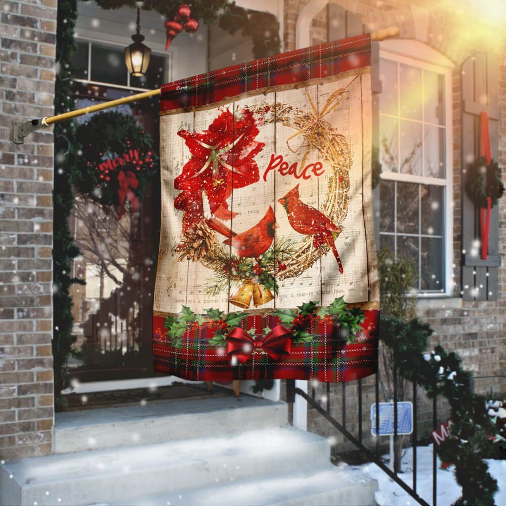 Cardinal Peace Christmas Flag – Flagwix