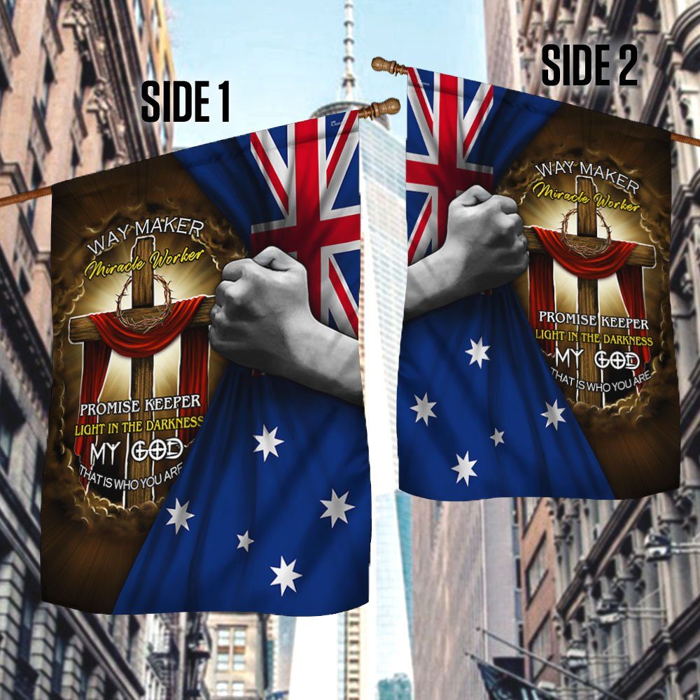 Christ Cross Flag Way Maker Miracle Worker Australian Flag MLH1845F ...