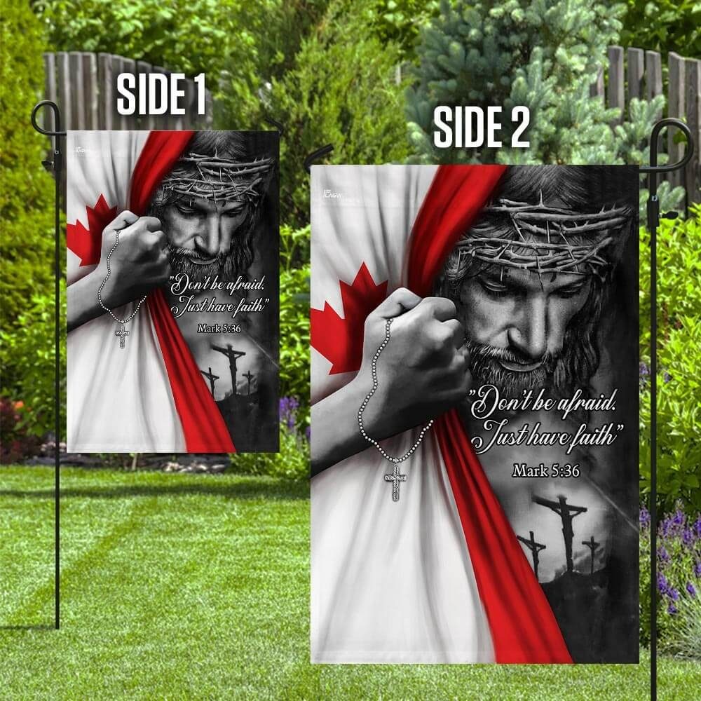 Christian. Jesus Just Have Faith Canadian Flag - Flagwix