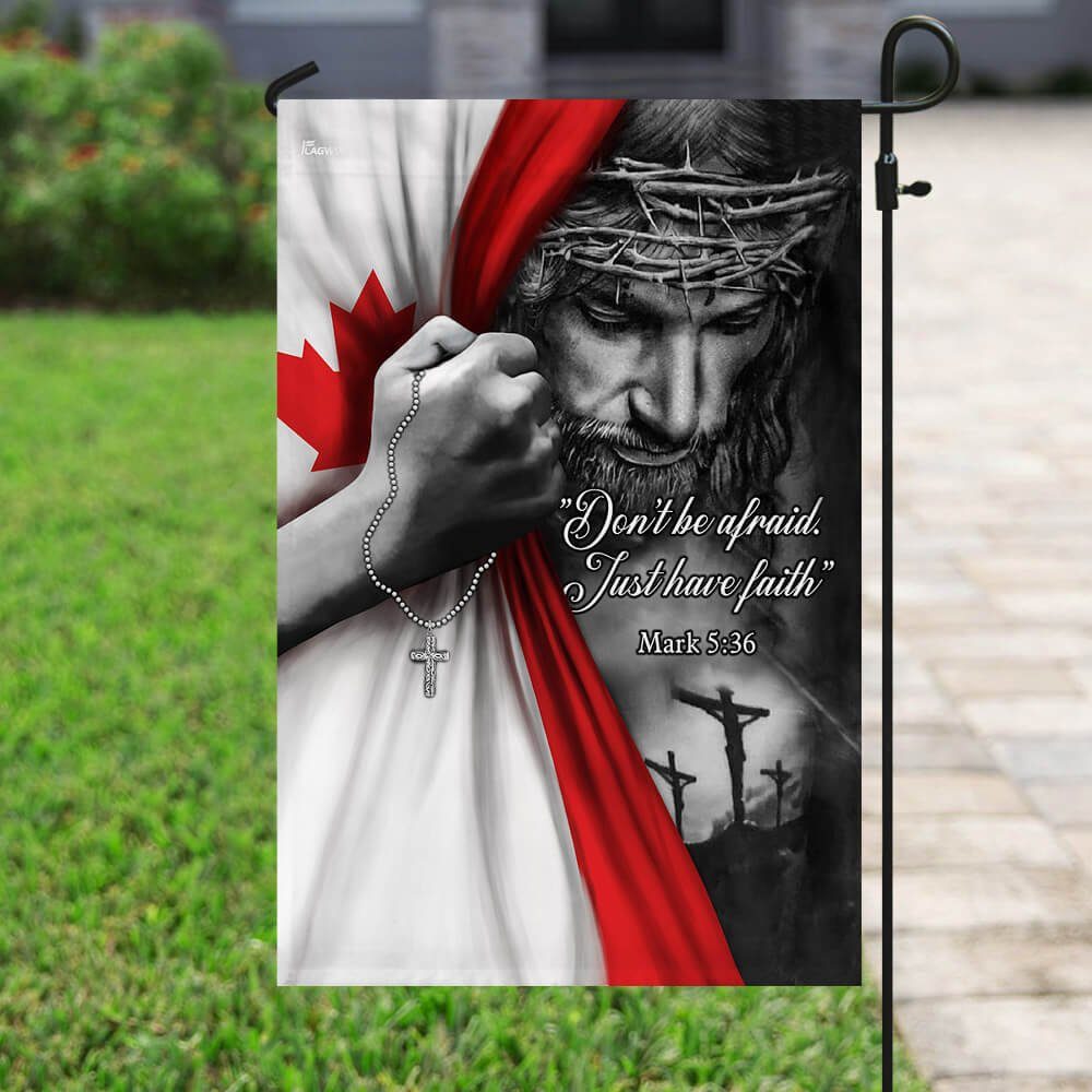 Christian. Jesus Just Have Faith Canadian Flag - Flagwix