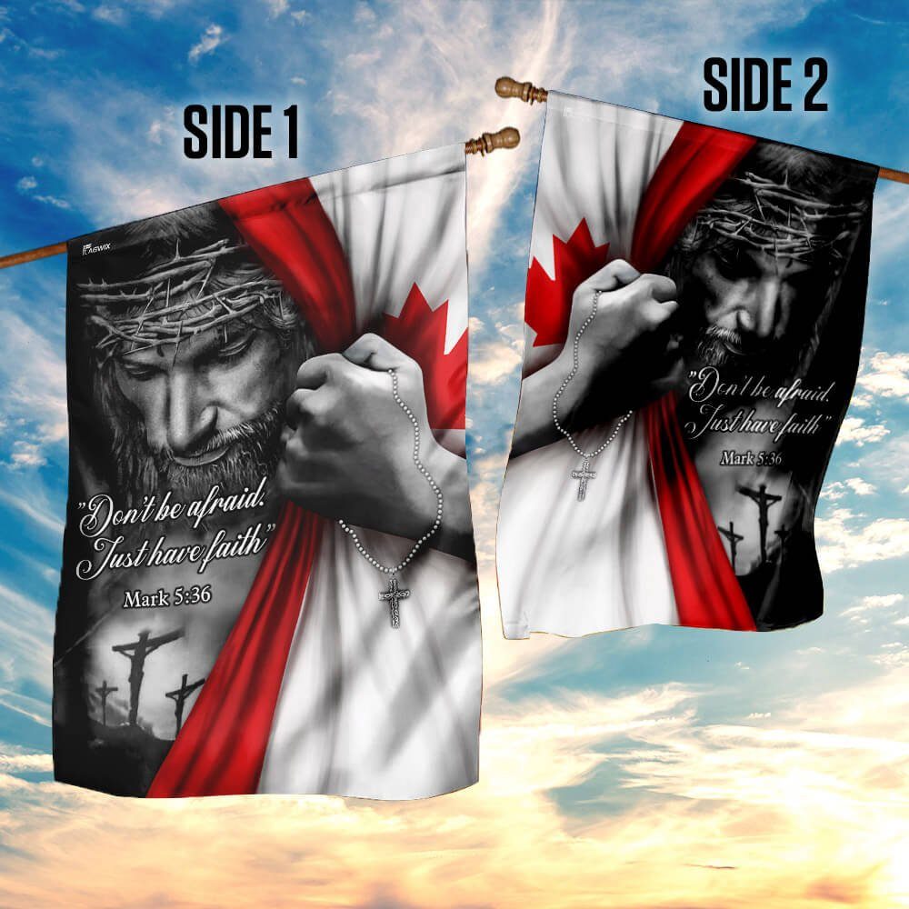 Christian. Jesus Just Have Faith Canadian Flag - Flagwix
