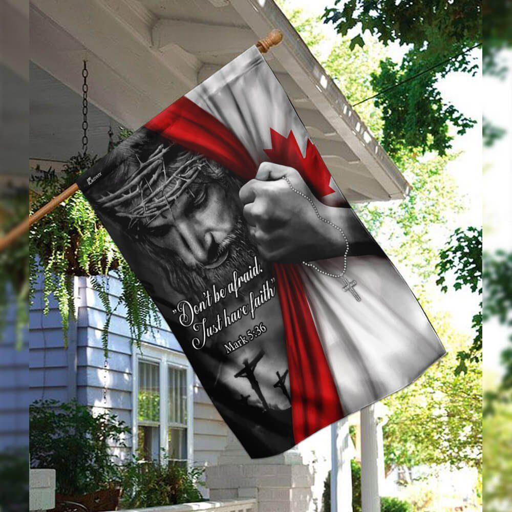 Christian. Jesus Just Have Faith Canadian Flag - Flagwix