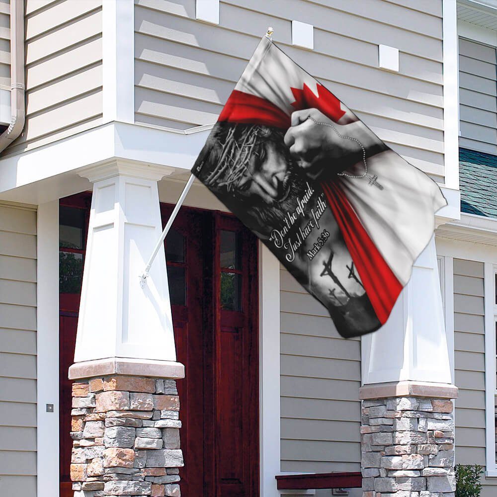 Christian. Jesus Just Have Faith Canadian Flag - Flagwix