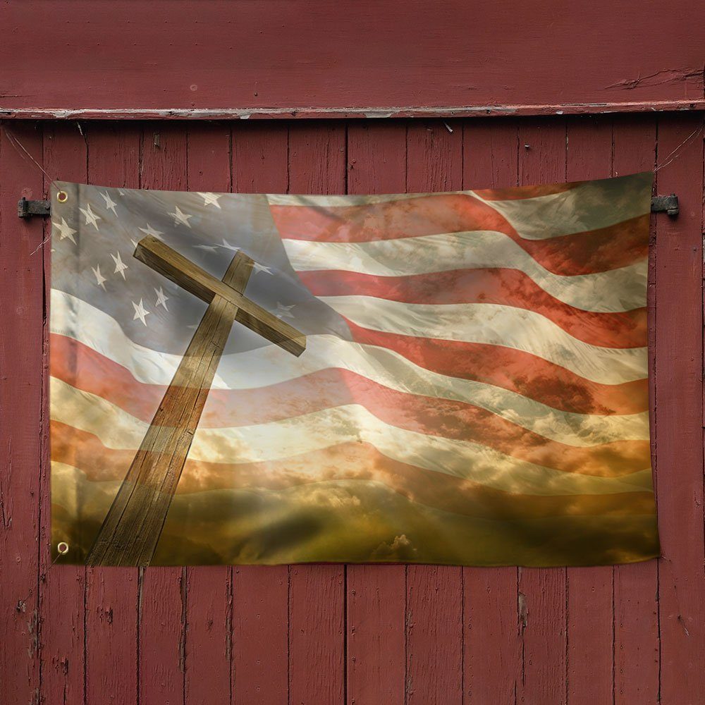 Christian Cross American Flag TPT101GF – Flagwix