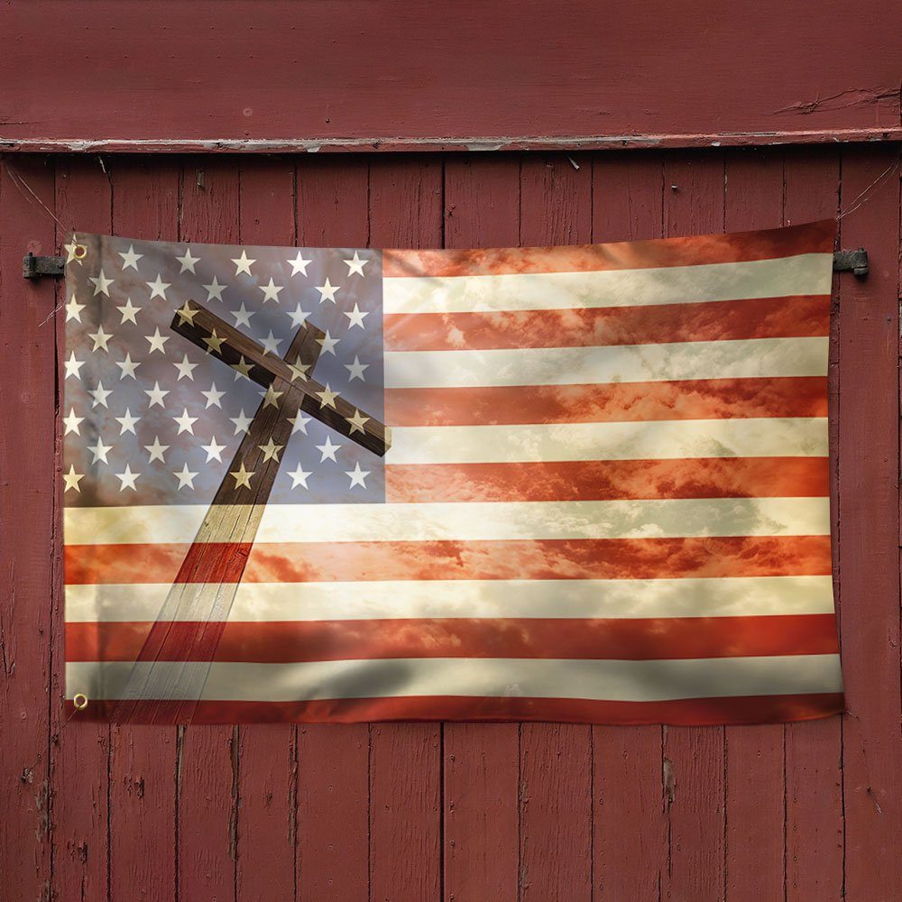 Christian Cross American Flag TPT101GFv1 – Flagwix
