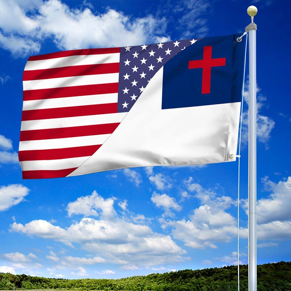 Christian Flag American Christian Grommet Flag QTR261GF - Flagwix