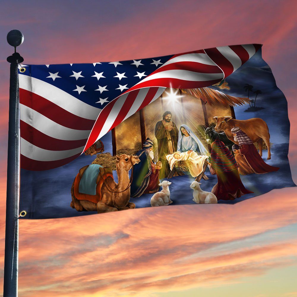 Christmas Grommet Flag Nativity Of Jesus ANL357GF – Flagwix