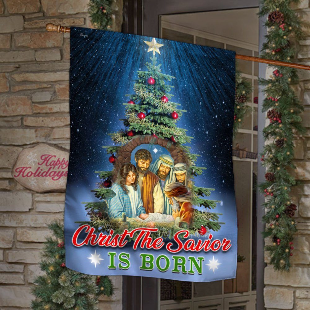 Christmas Nativity Flag O Holy Night Christ The Savior Is Born DDH2906F ...