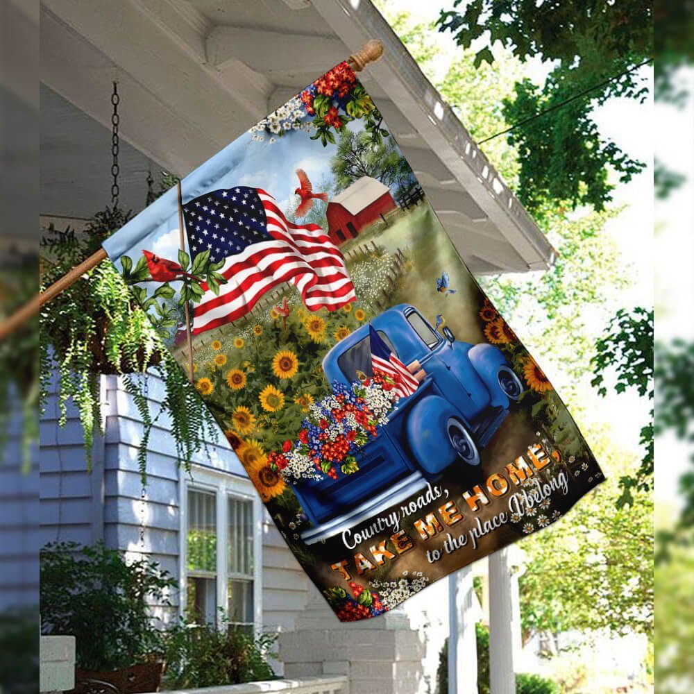 Country Roads Take Me Home Flag - Flagwix