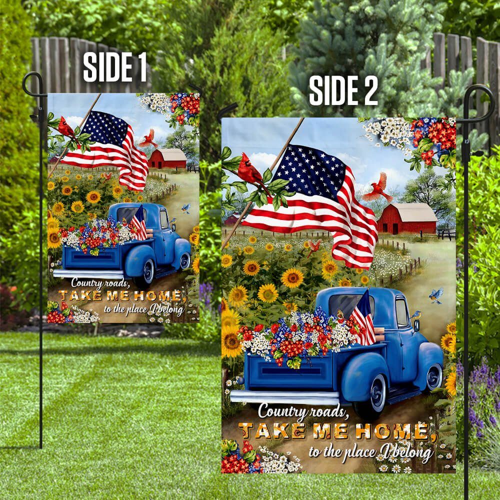 Country Roads Take Me Home Flag - Flagwix