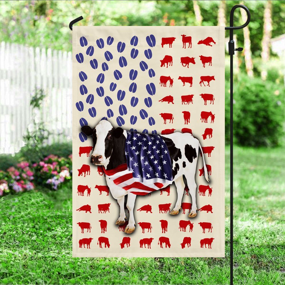 Cow Flag Dairy Cattle American Flag QTR15F - Flagwix