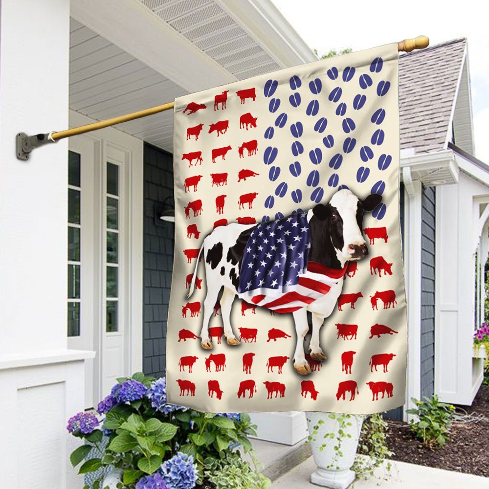 Cow Flag Dairy Cattle American Flag QTR15F - Flagwix